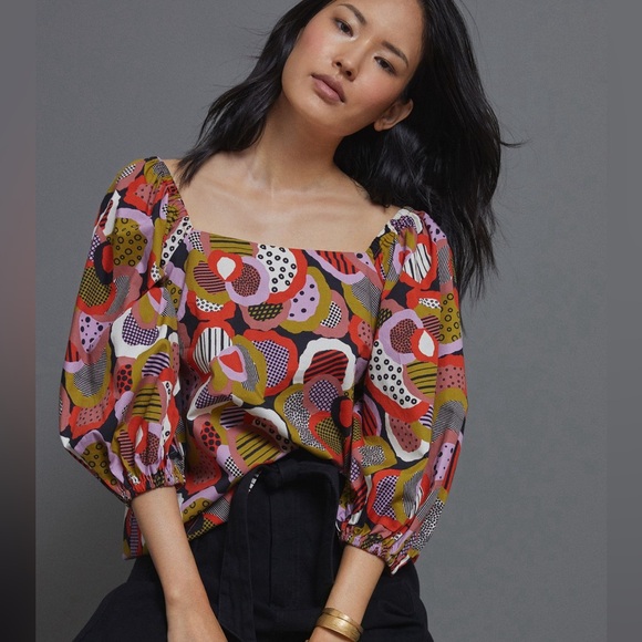 Anthropologie | Tops | Rare Anthropologie Porridge Shannon Top Balloon Sleeves Offshoulder Small ...